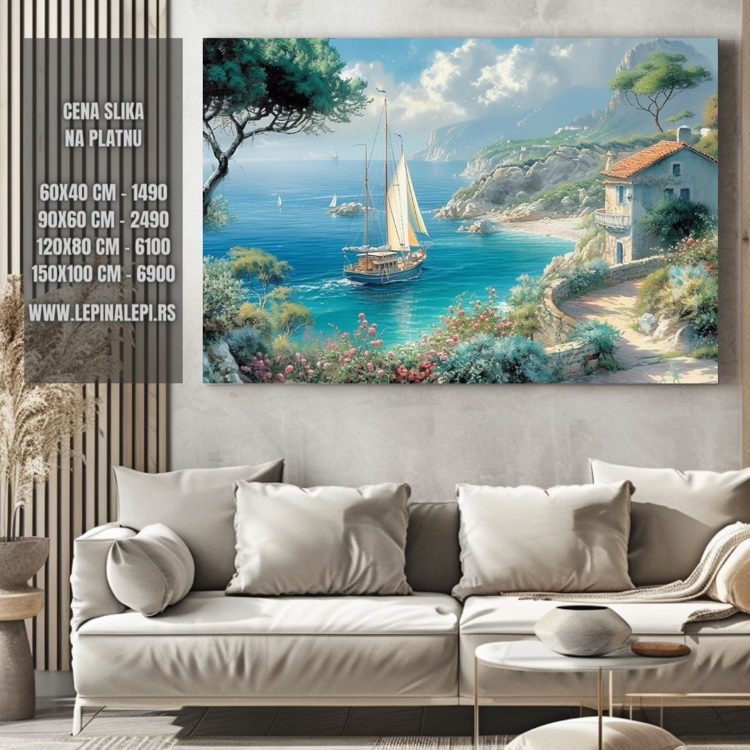 Slika na platnu - Brod kod obale | Lepi Nalepi