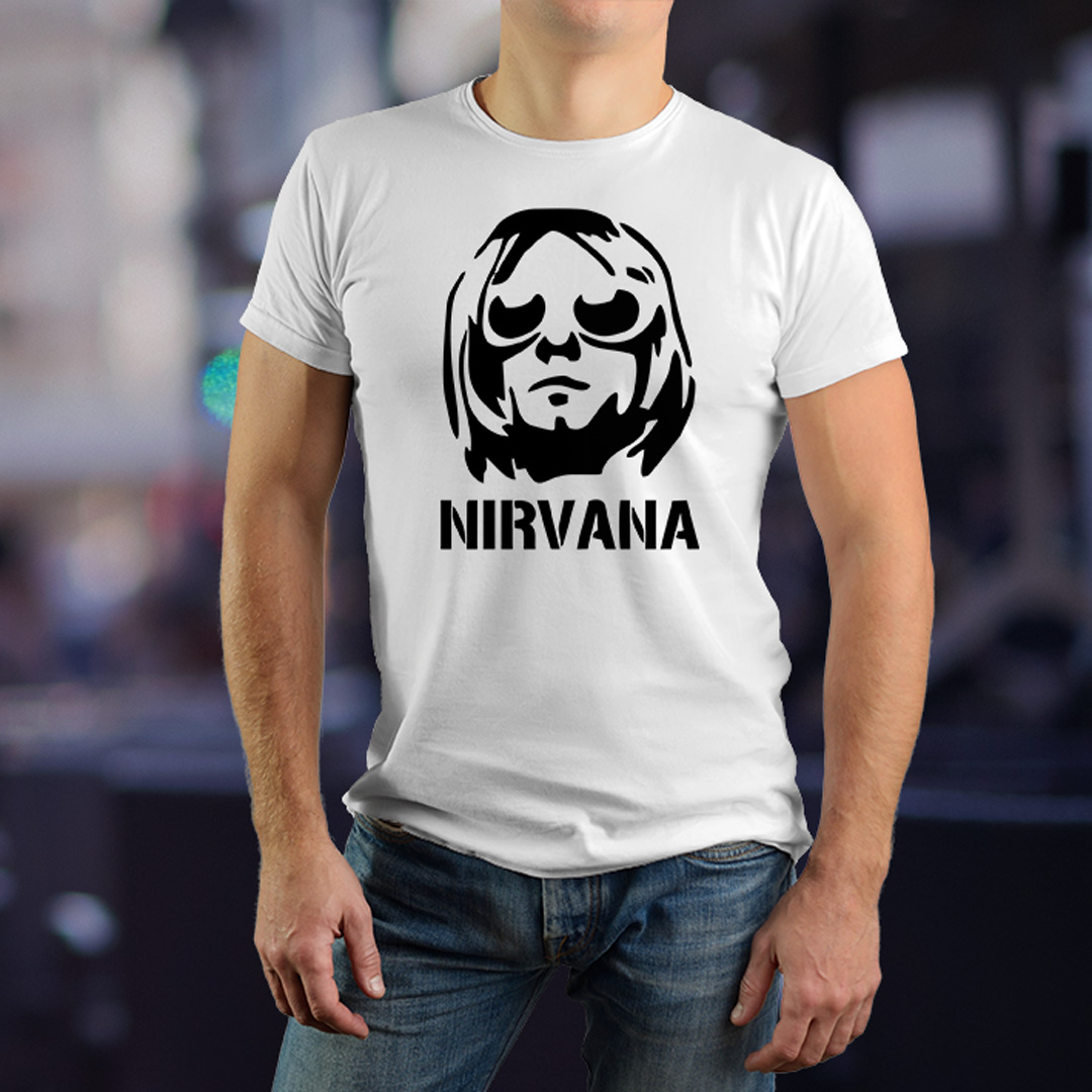 Bela muška majica - Nirvana | Lepi Nalepi